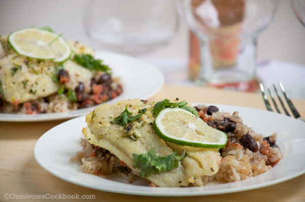 Baked Costa Rican Style Fish with Black Beans and Rice - Omnivore's ...