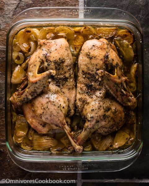 Mediterranean Slow Roast Duck with Olive Sauce - Omnivore's Cookbook