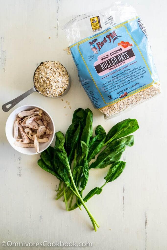 Savory Oatmeal with Chicken and Spinach - Omnivore's Cookbook
