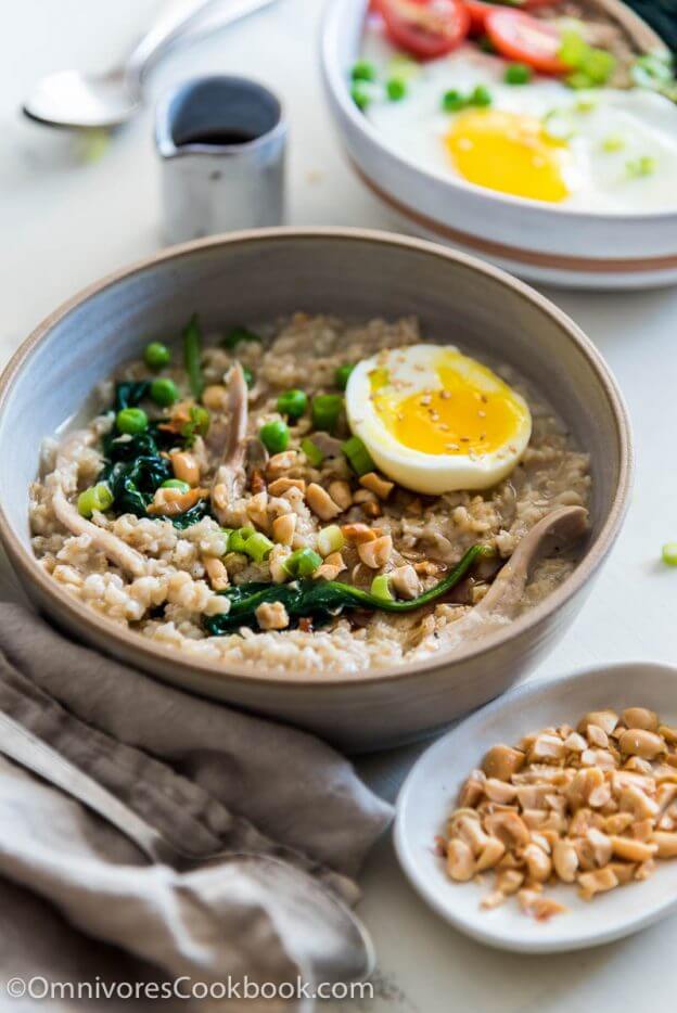 5-Ingredient Savory Oatmeal (Chinese-Style) - Omnivore's Cookbook