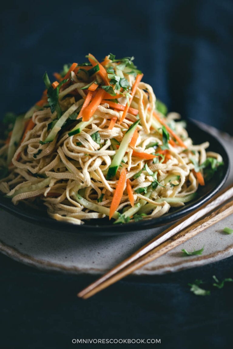 Chinese Sliced Tofu Salad (凉拌豆腐丝) - Omnivore's Cookbook