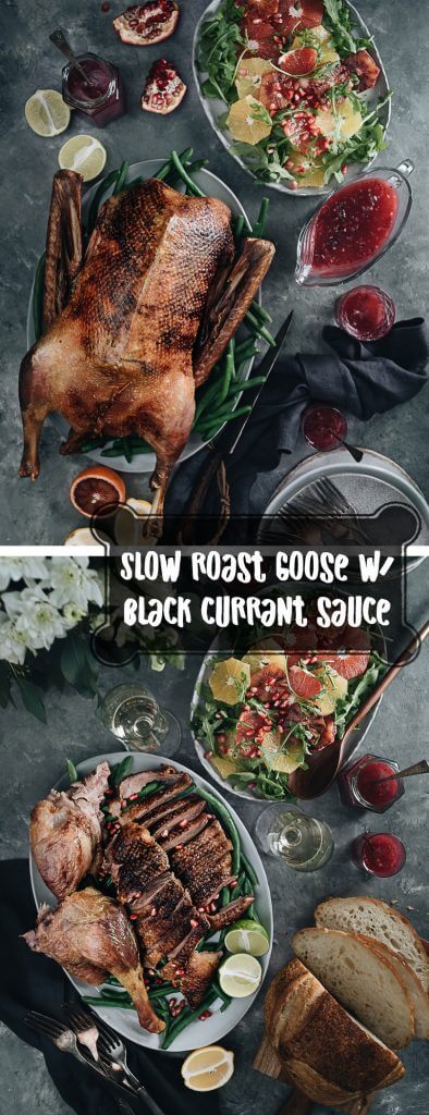 Slow Roast Goose With Black Currant Sauce - Omnivore's Cookbook
