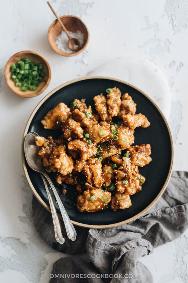 Crispy Sesame Chicken Without Deep Frying Omnivores Cookbook