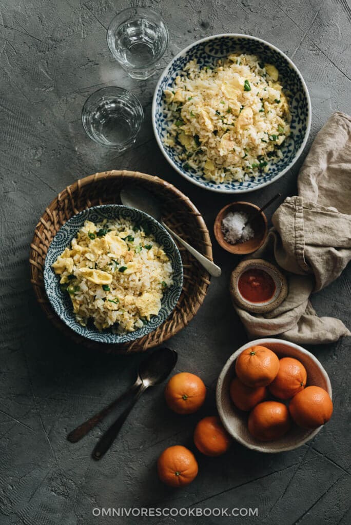 3-Ingredient Egg Fried Rice (蛋炒饭) - Omnivore's Cookbook