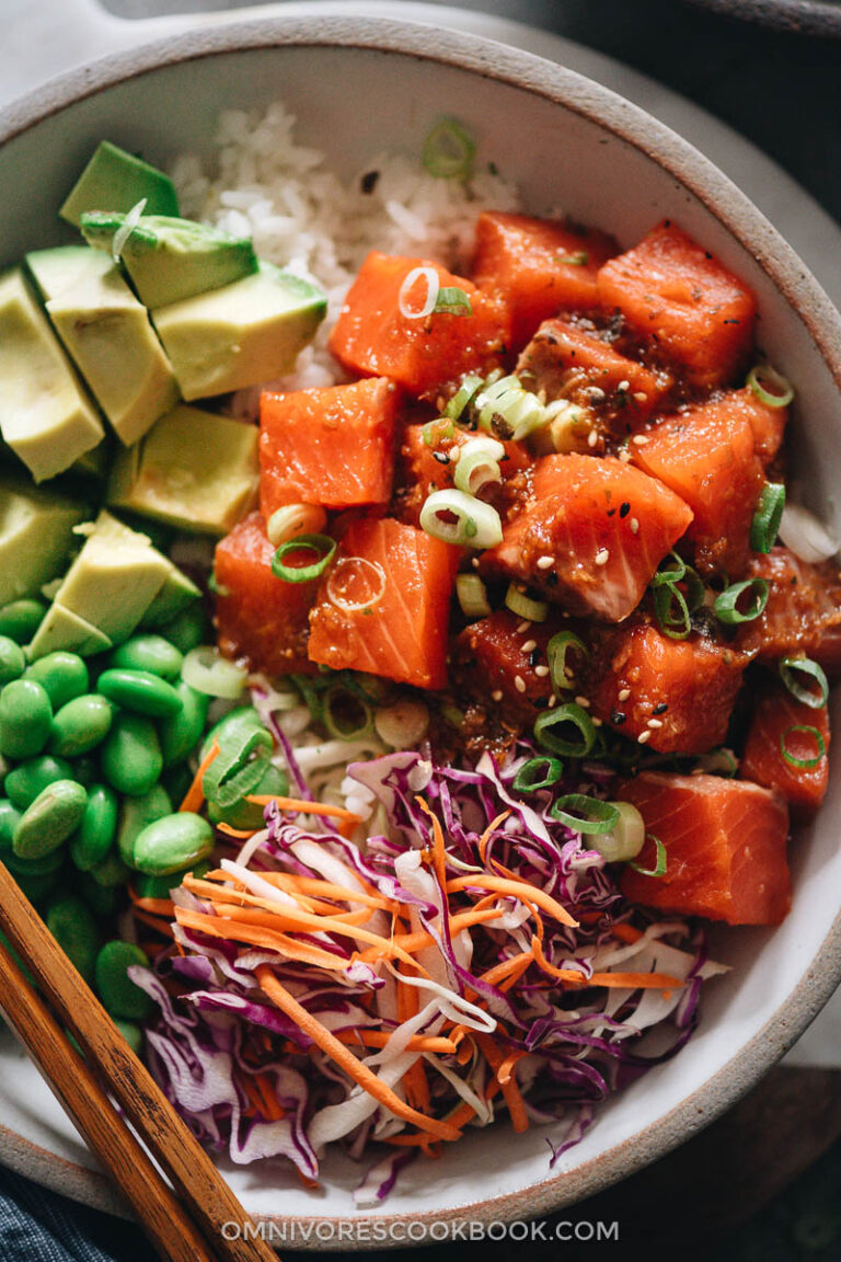 Salmon Poke Bowl - Omnivore's Cookbook
