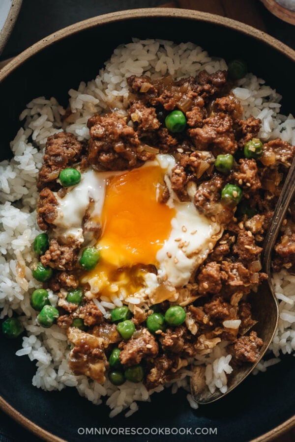 Cantonese Ground Beef Rice and Eggs (窝蛋牛肉) - Omnivore's Cookbook