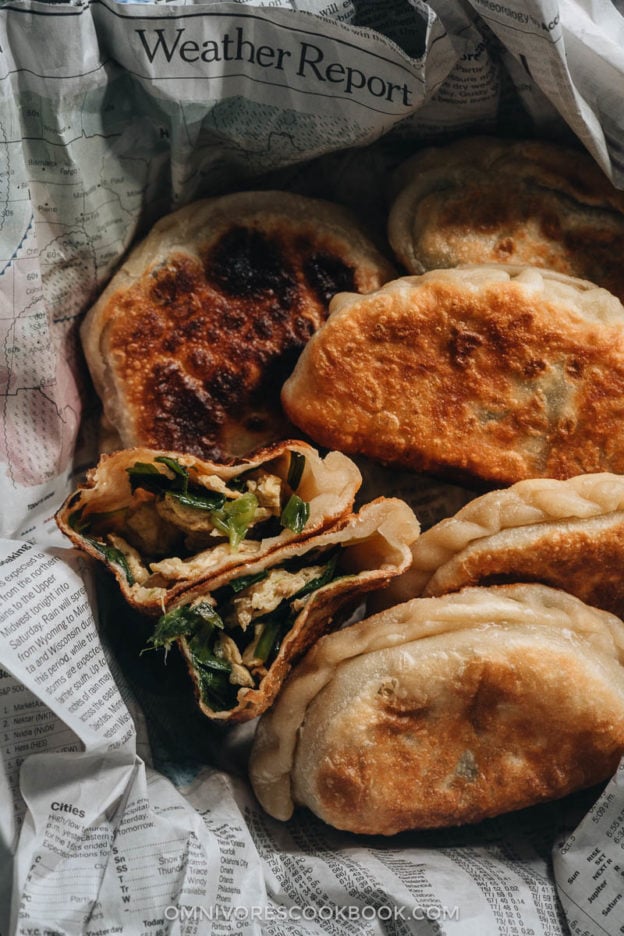 Chinese Chive Pockets (韭菜盒子, Chinese Chive Dumplings) - Omnivore's Cookbook