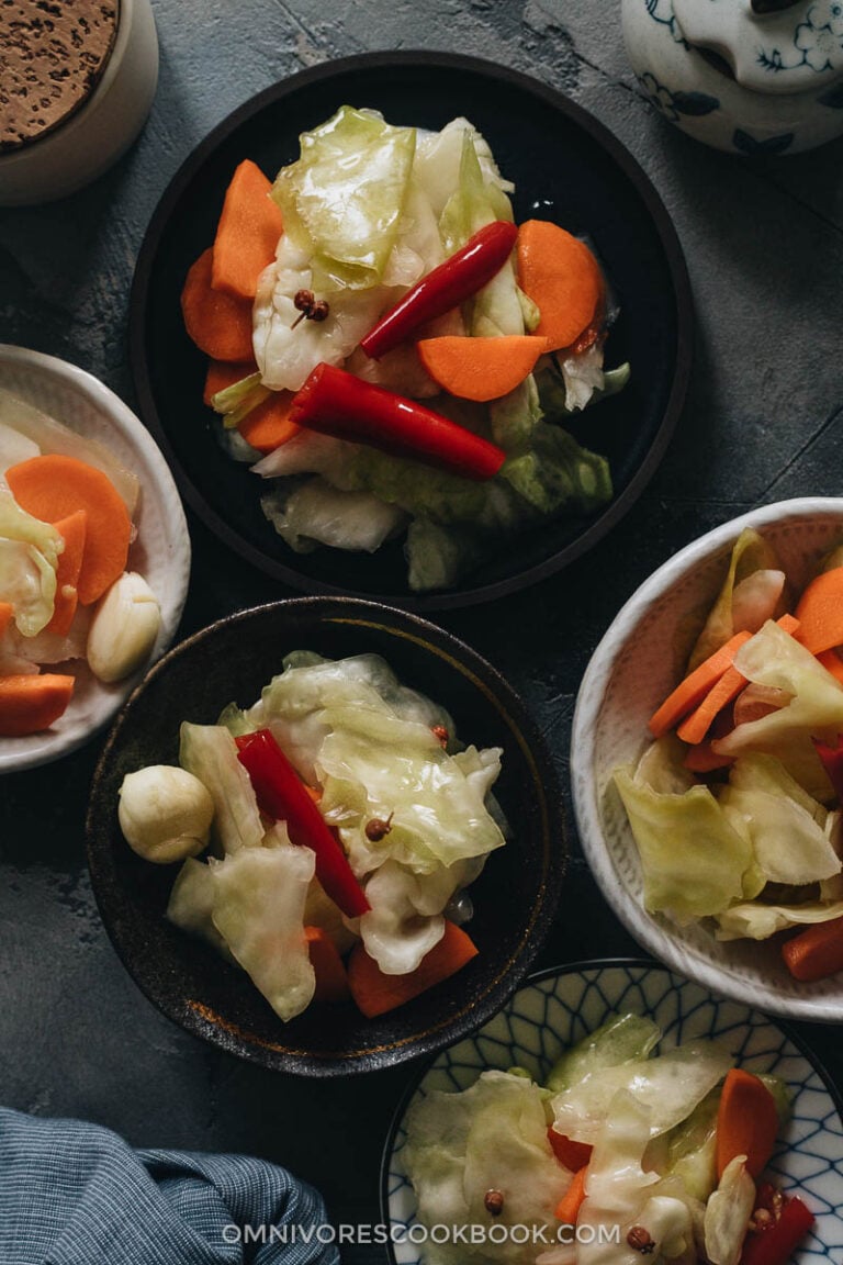 Chinese Pickled Cabbage (A Quick Pickle Recipe) - Omnivore's Cookbook
