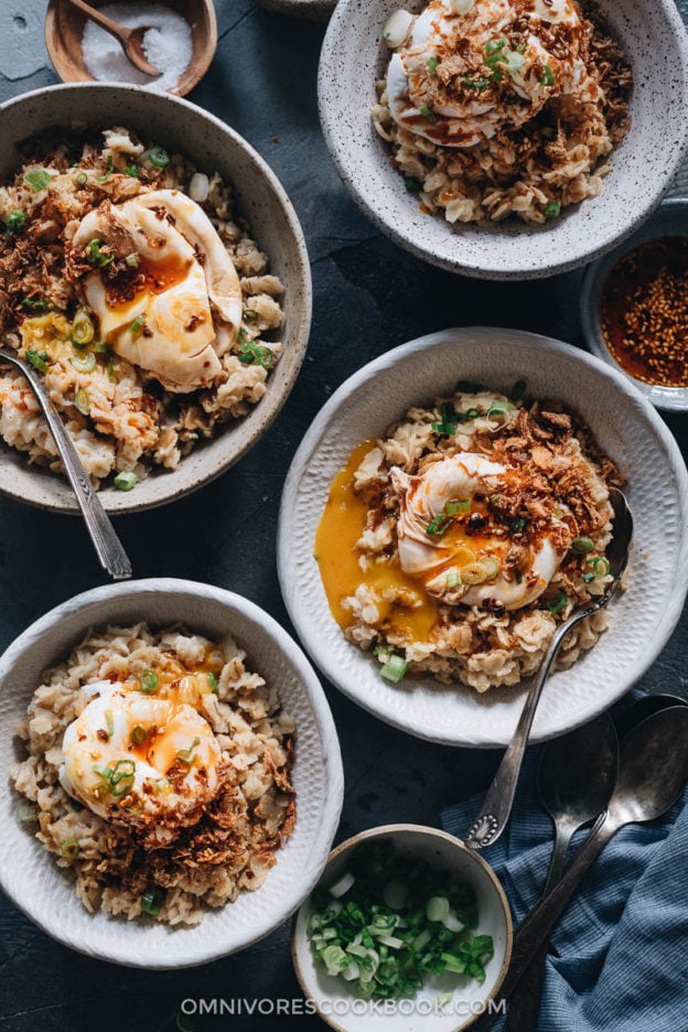 5-Ingredient Savory Oatmeal (Chinese-Style) - Omnivore's Cookbook