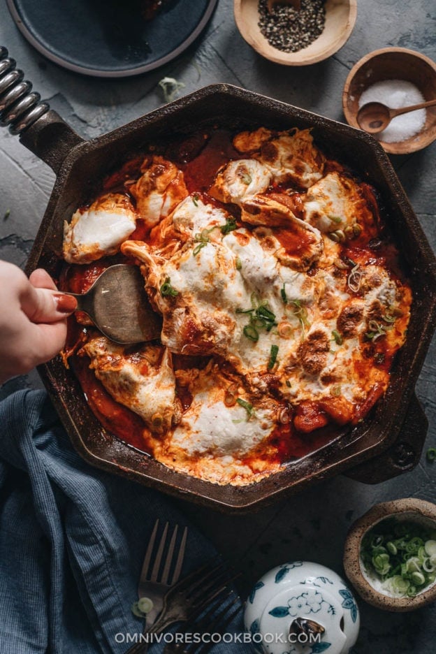 Korean Fire Chicken (Cheese Buldak) - Omnivore's Cookbook