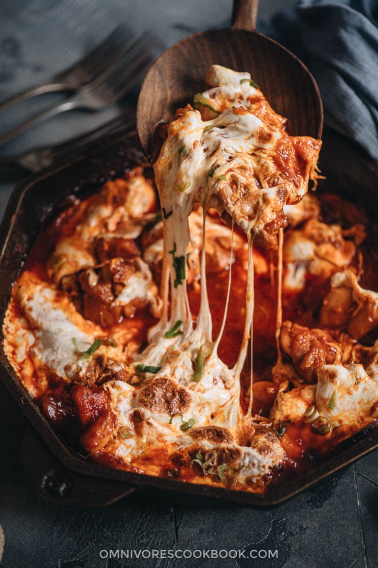 Korean Fire Chicken (Cheese Buldak) - Omnivore's Cookbook