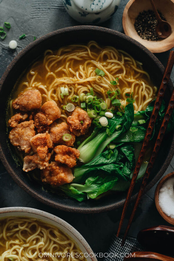 Curry Noodle Soup with Popcorn Chicken - Omnivore's Cookbook