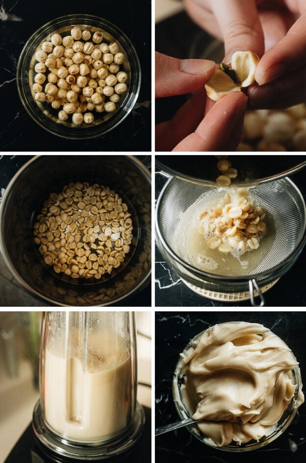 Homemade Lotus Seed Paste (莲蓉馅) - Omnivore's Cookbook