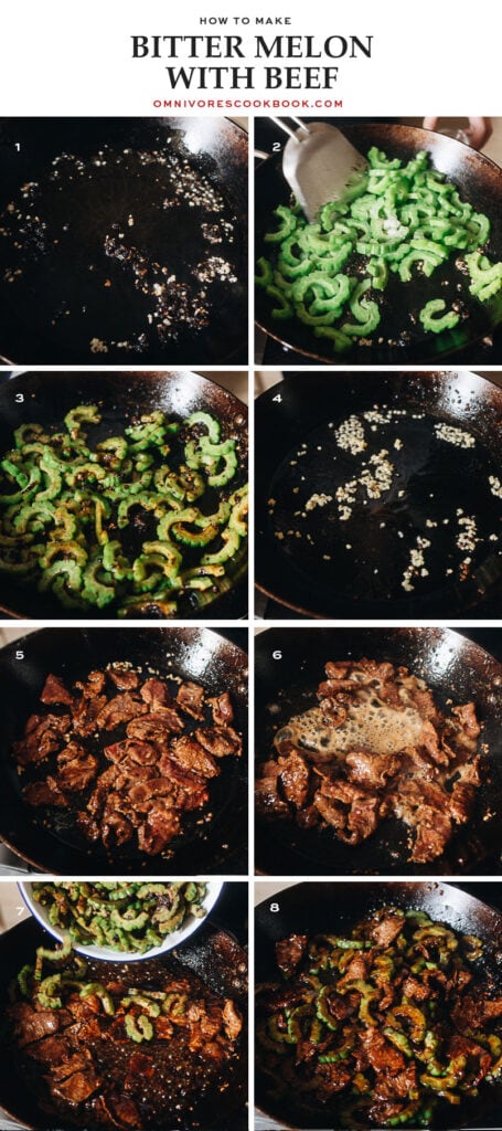 Beef with Bitter Melon (苦瓜炒牛肉) - Omnivore's Cookbook