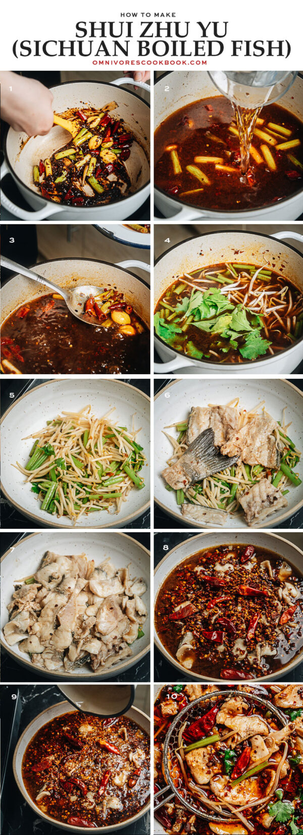Shui Zhu Yu (Sichuan Boiled Fish, 水煮鱼) - Omnivore's Cookbook
