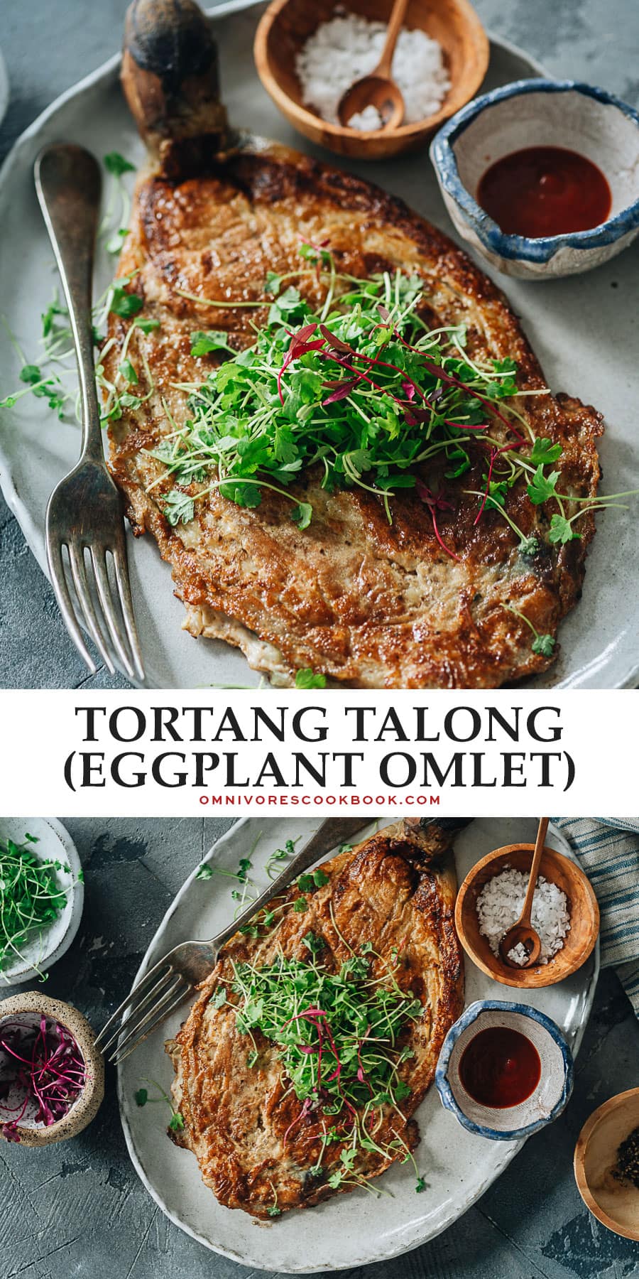 Eggplant Omelet (Tortang Talong) - Omnivore's Cookbook