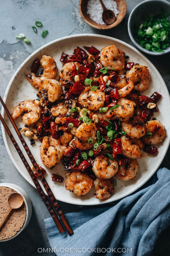 Sichuan Shrimp Stir Fry - Omnivore's Cookbook