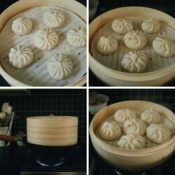Steamed Pork Buns with Chive (猪肉韭菜包子) - Omnivore's Cookbook
