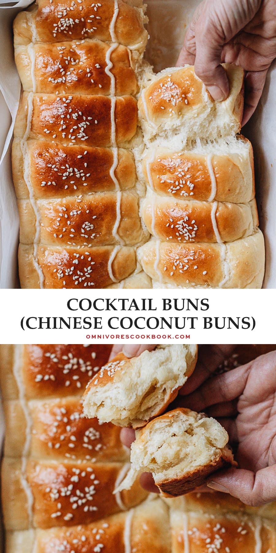 Chinese Coconut Buns (Cocktail Buns) - Omnivore's Cookbook