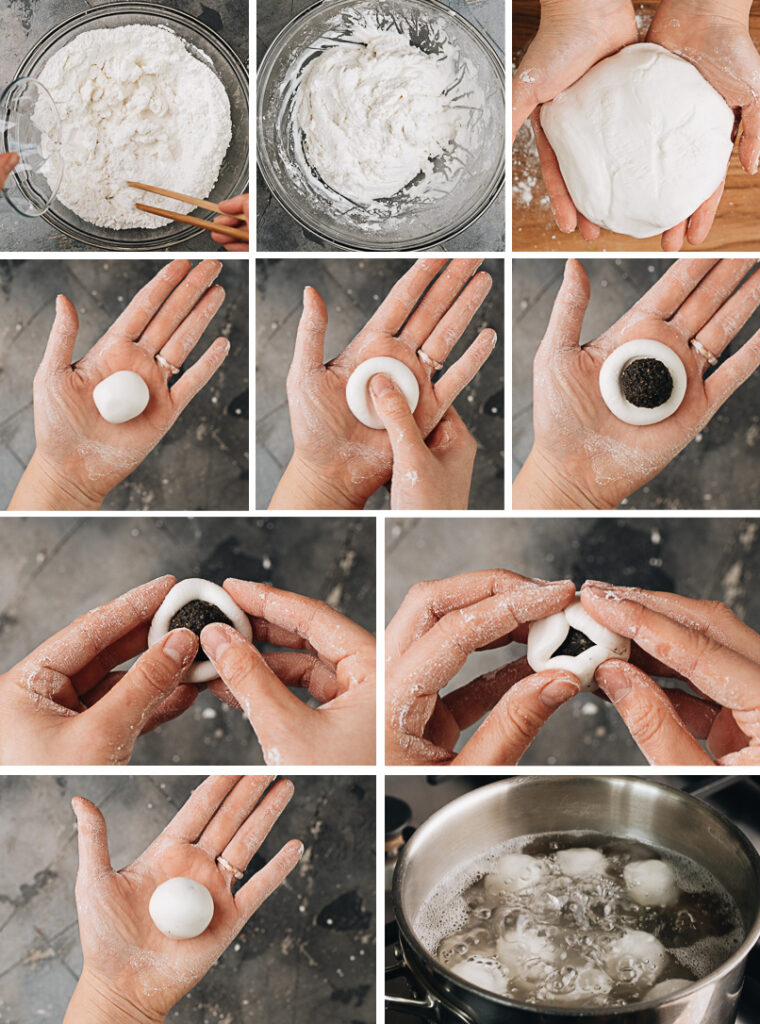 Black Sesame Sweet Rice Balls (黑芝麻汤圆, Tang Yuan) - Omnivore's Cookbook