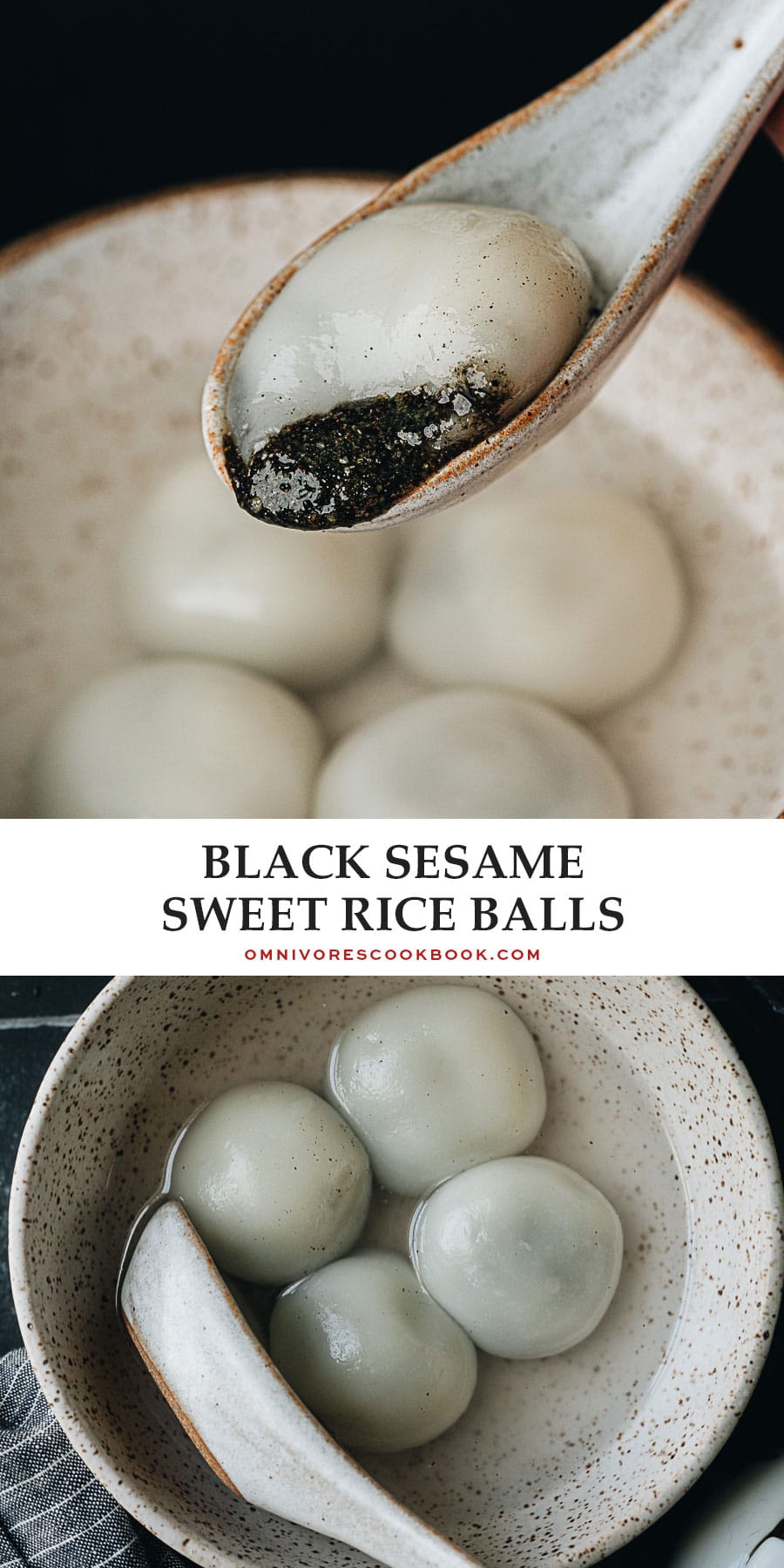 Black Sesame Sweet Rice Balls (黑芝麻汤圆, Tang Yuan) - Omnivore's Cookbook