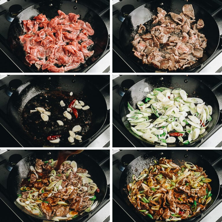 Scallion Beef Stir Fry (葱爆牛肉) - Omnivore's Cookbook