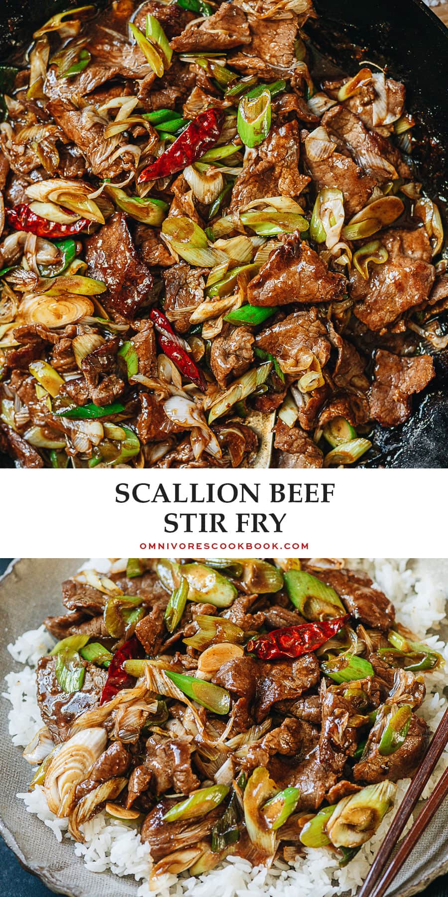 Scallion Beef Stir Fry (葱爆牛肉) - Omnivore's Cookbook