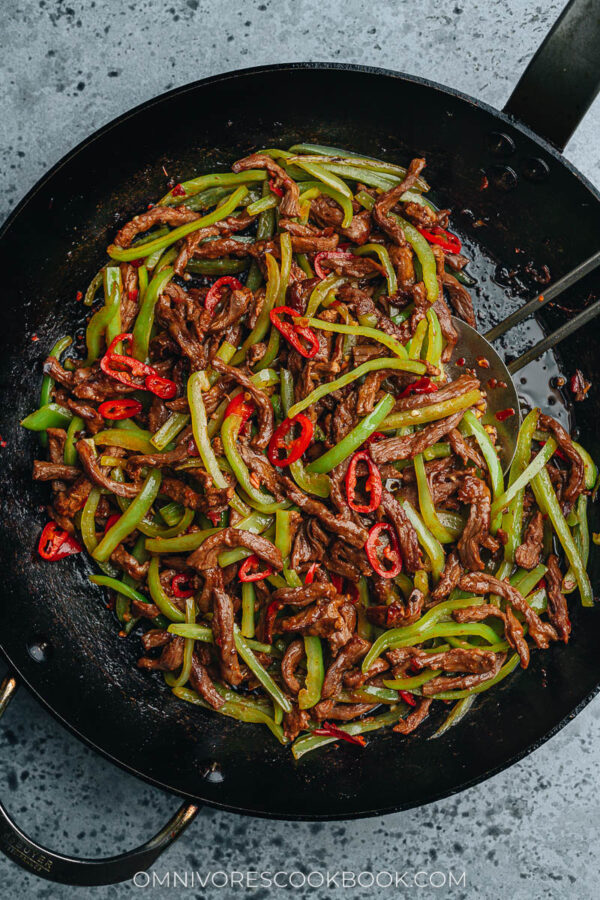 Shredded Beef and Pepper Stir Fry (青椒肉丝) - Omnivore's Cookbook
