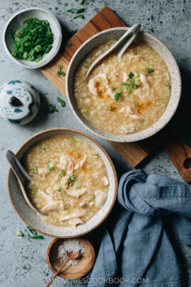 Chicken Congee (Instant Pot Version Included) 鸡粥