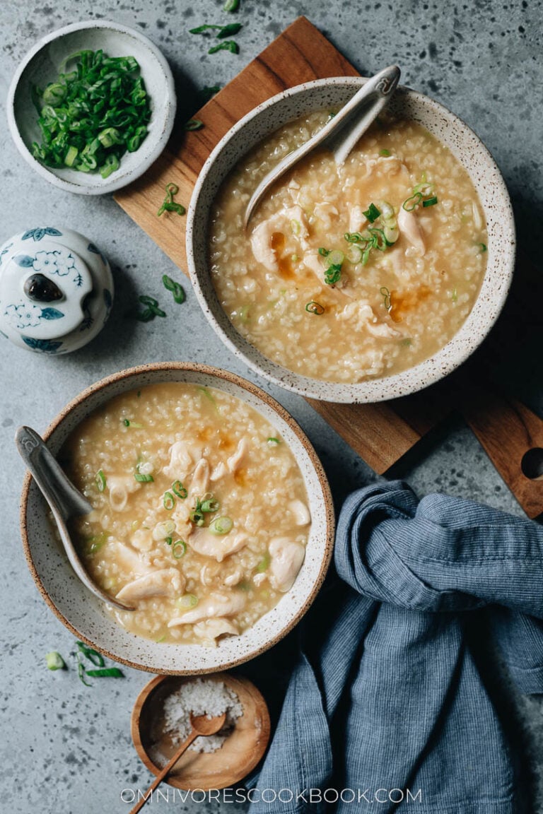 Chicken Congee (Instant Pot Version Included) 鸡粥