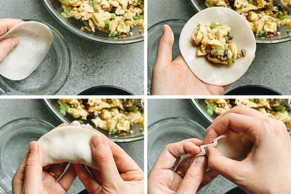 Egg and Pepper Dumplings (鸡蛋青椒饺子) - Omnivore's Cookbook