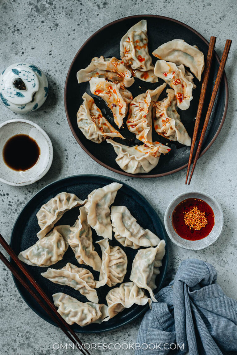 Pork and Chive Dumplings (猪肉韭菜水饺) - Omnivore's Cookbook