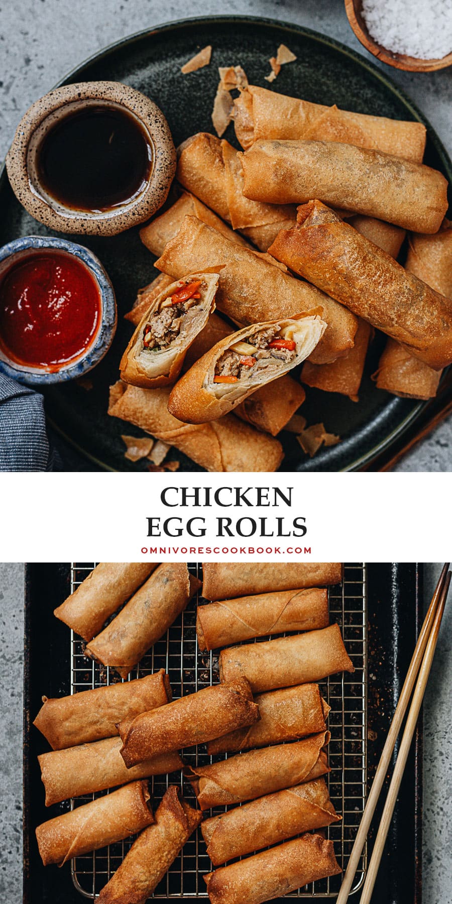 Cantonese Chicken Egg Roll (广式鸡肉春卷) - Omnivore's Cookbook