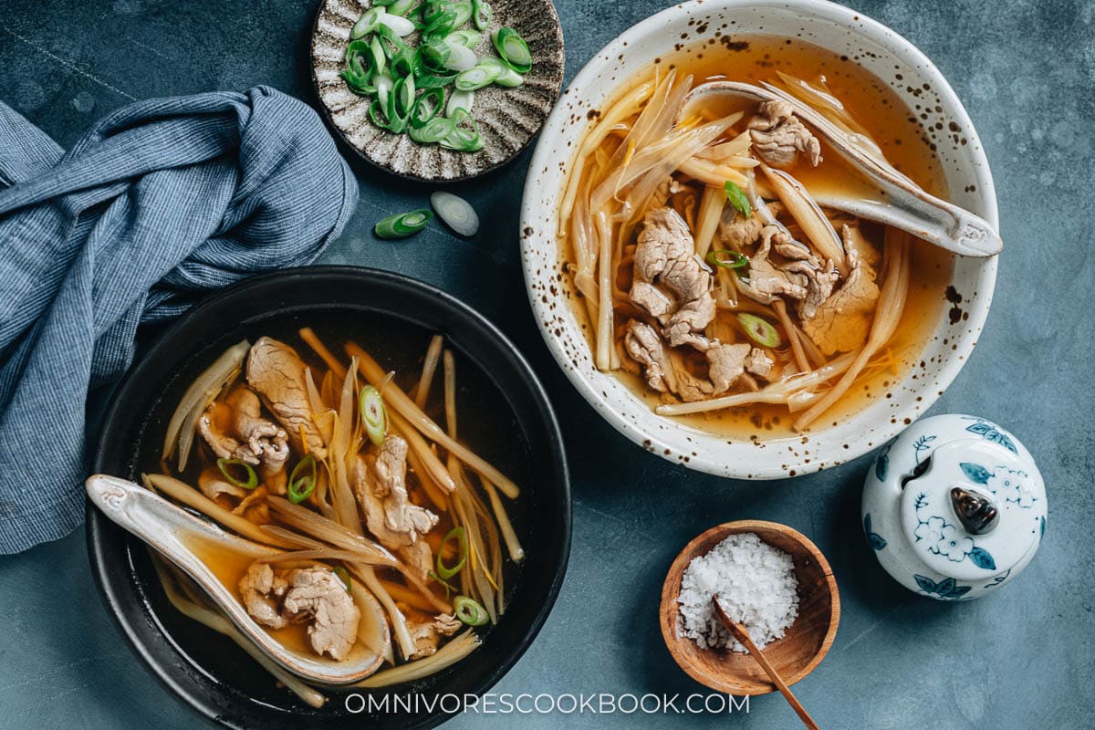 Easy Pork Soup with Lily Flower - Omnivore's Cookbook