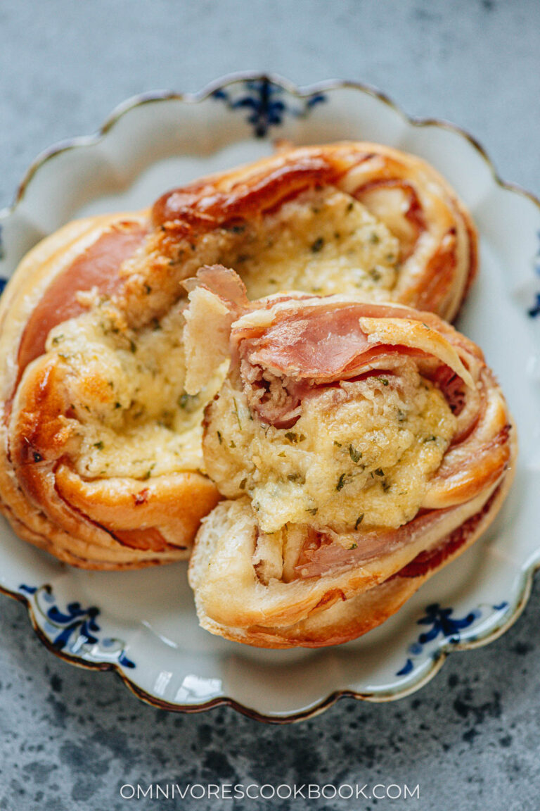 Ham and Cheese Buns (Easy Milk Bread) - Omnivore's Cookbook