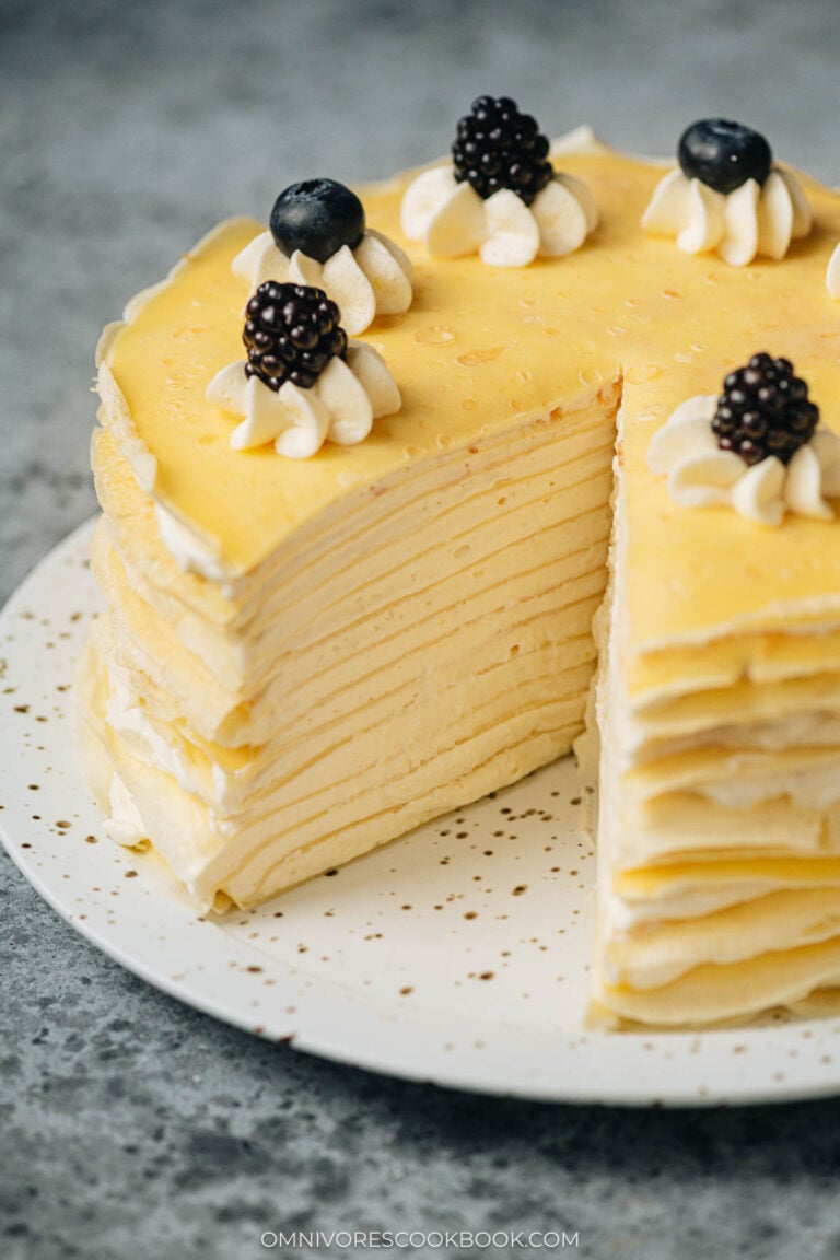Lemon Creme Crepe Cake - Omnivore's Cookbook