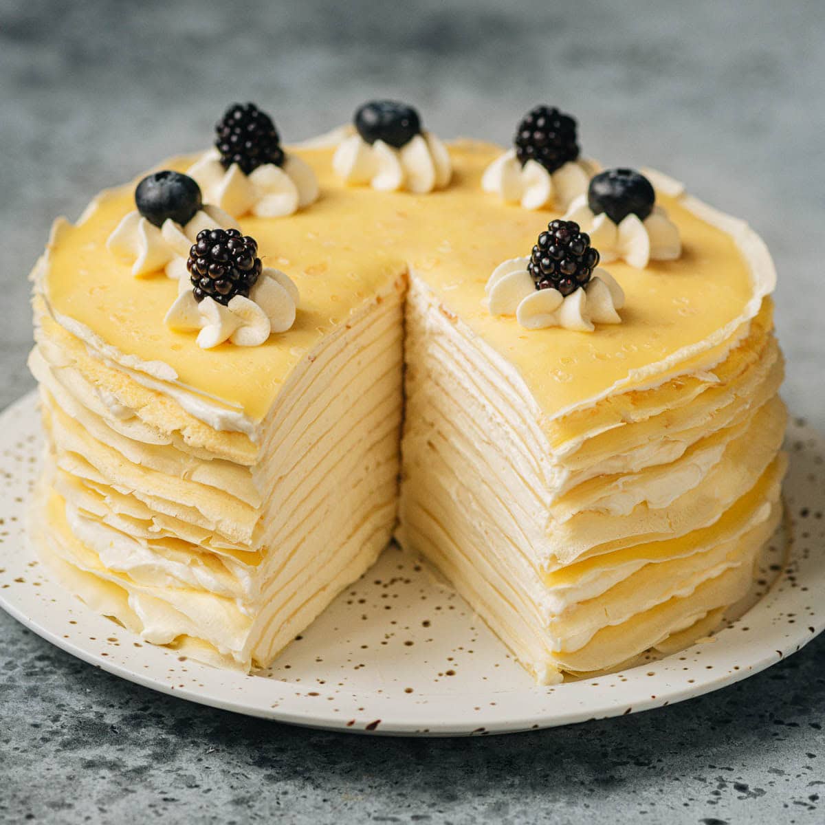 Lemon Creme Crepe Cake - Omnivore's Cookbook