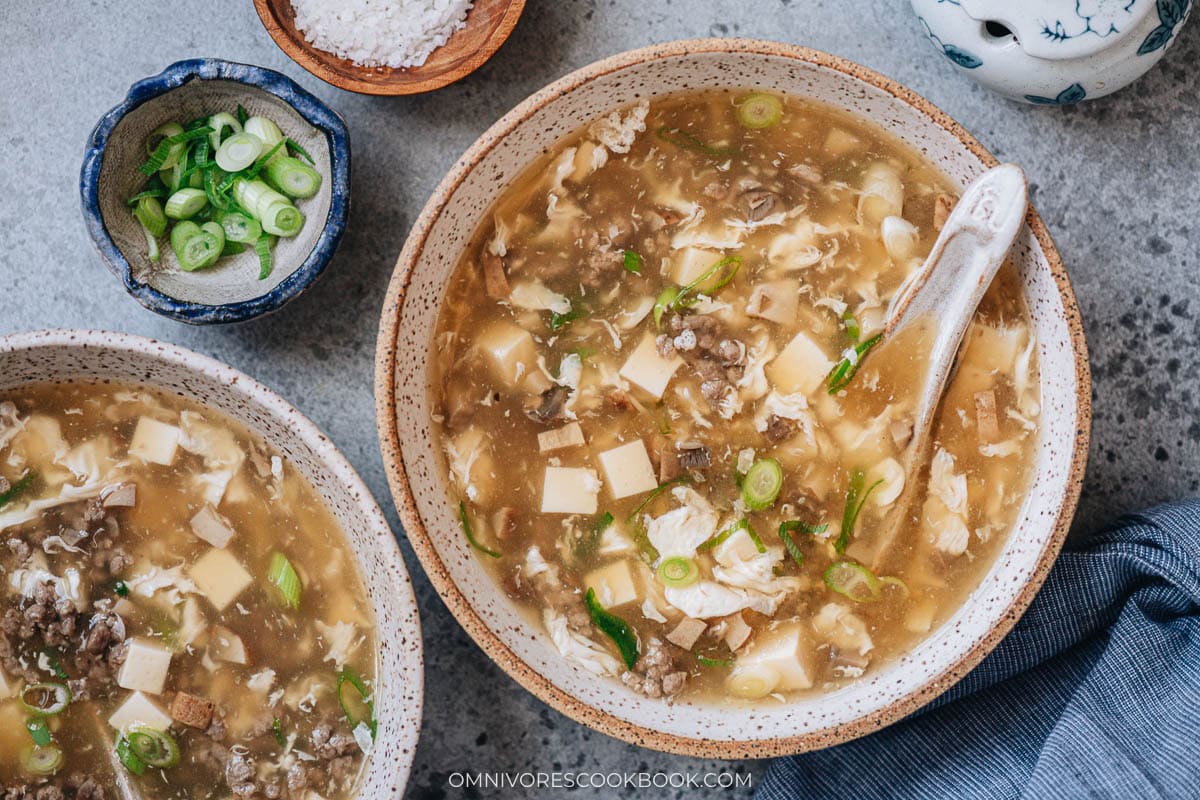 West Lake Beef Soup (西湖牛肉羹) - Omnivore's Cookbook