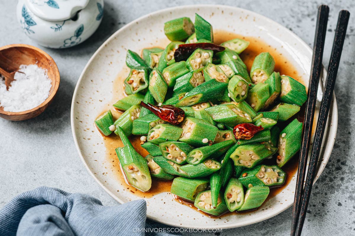 Okra Stir Fry - Omnivore's Cookbook - Street Food Spectacle