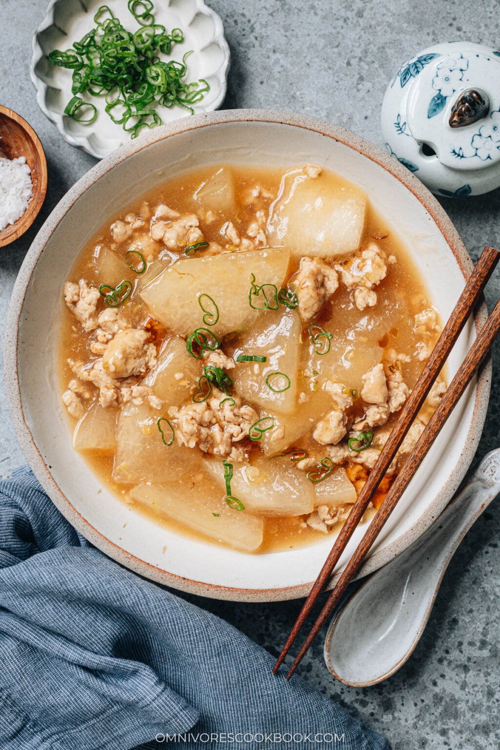 Braised Winter Melon with Ground Chicken - Omnivore's Cookbook